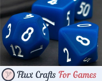 7pcs RPG Dice Set Black Resin Solid Tabletop Roleplaying | Etsy