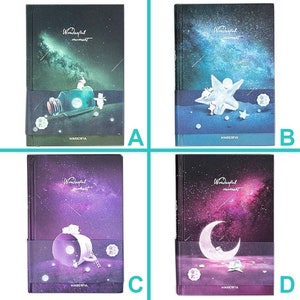 B6 Illustrated Notebook Glow in the Dark Milky Way Hardback Book ...