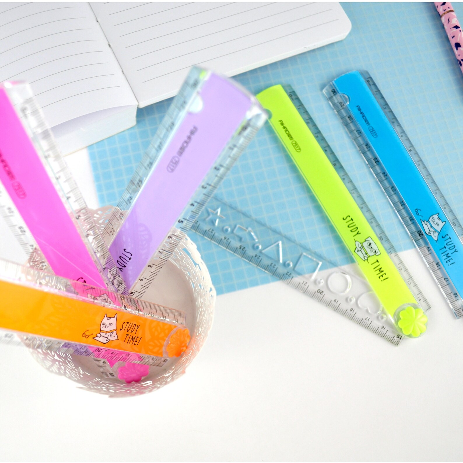 30cm Acrylic Folding Rulers & Stencils Neon Collection Neon - Etsy UK