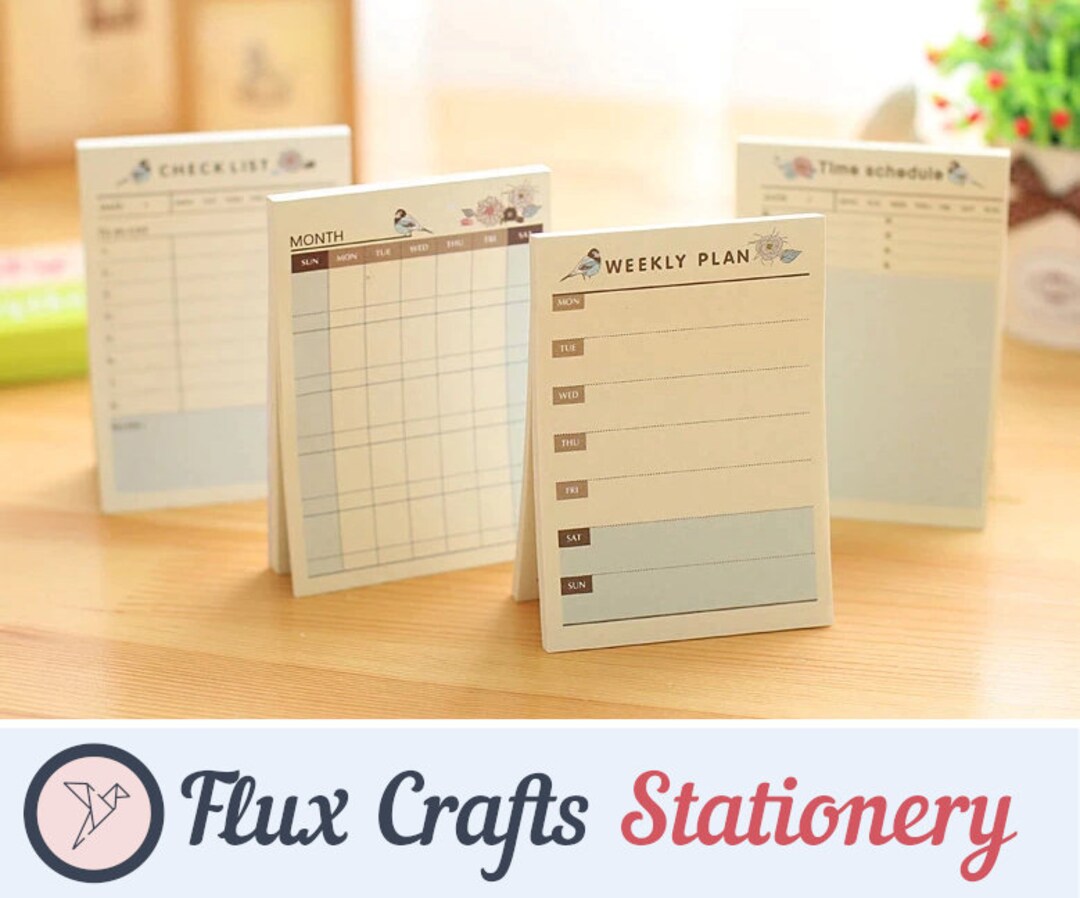3pcs Mini Desk Pad Collection Pack Blue Monthly Calendar - Etsy
