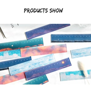 15cm Acrylic Rulers Pictorial Clouds & Mountains Stationery - Etsy UK