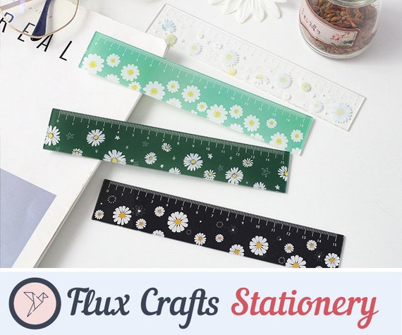 15cm Acrylic Rulers Pictorial Daisy Stationery Essentials | Etsy UK
