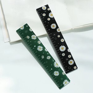 15cm Acrylic Rulers Pictorial Daisy Stationery Essentials, Plastic ...
