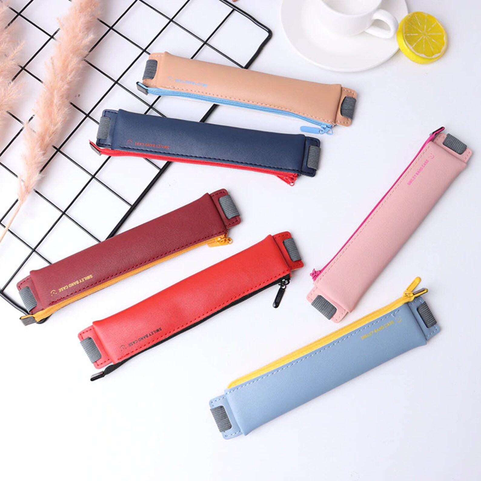 PU Leather Small Zipper Pen Case Modern Strap Tablet Pen - Etsy UK