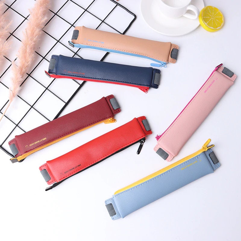 PU Leather Small Zipper Pen Case Modern Strap Tablet Pen - Etsy UK