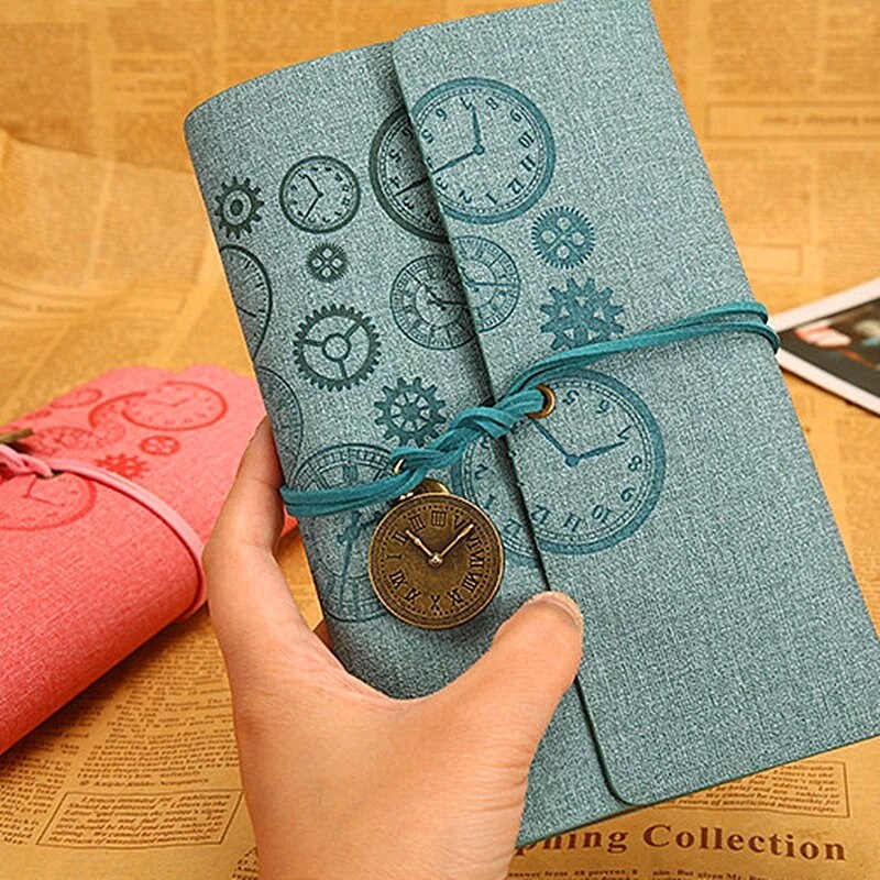 A6 Personalised Notebook Embossed Clock Refillable PU - Etsy UK