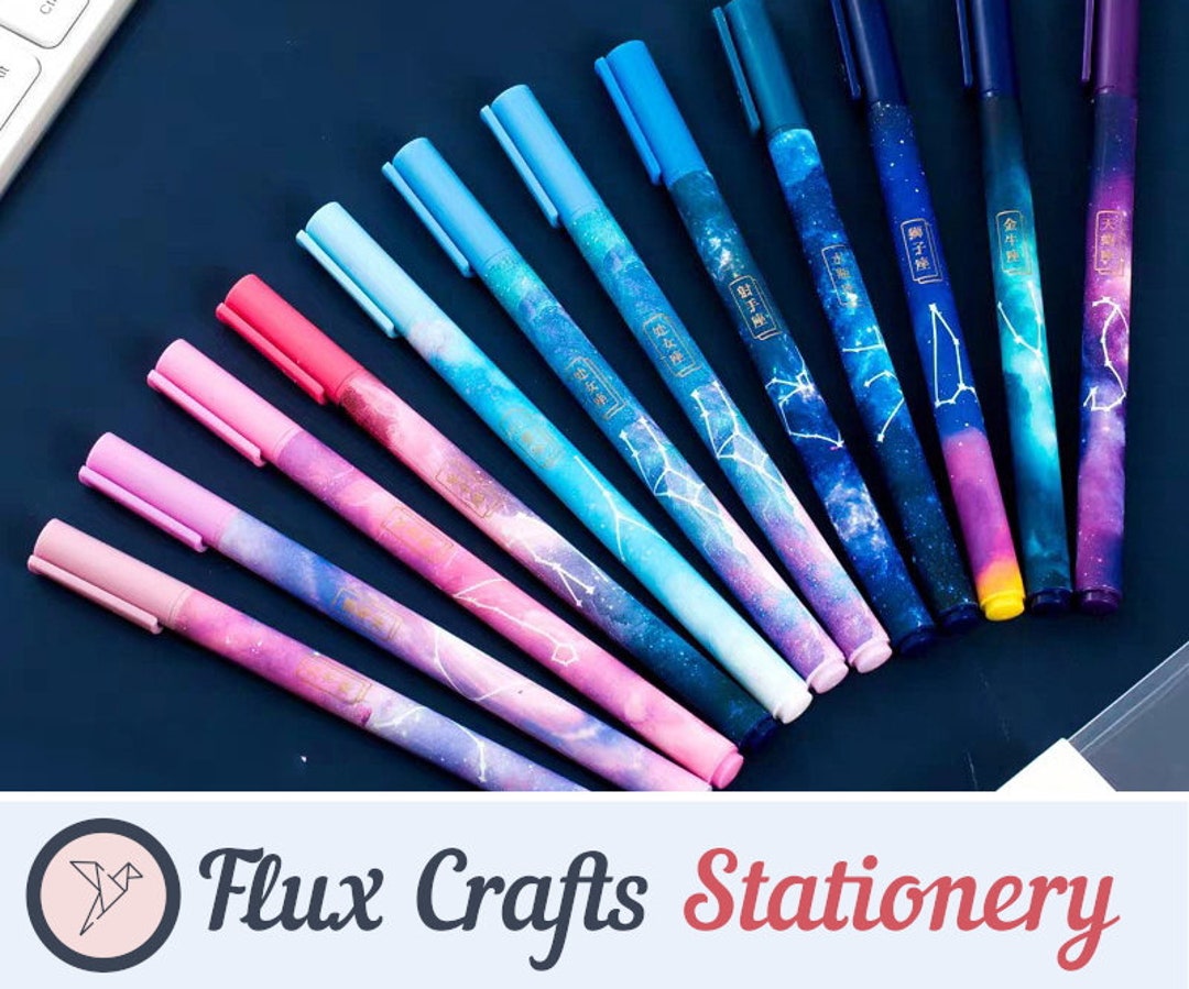 0.5mm Black Ink Gel Pens Astrology Zodiac Signs Fine Tip, Star Signs ...