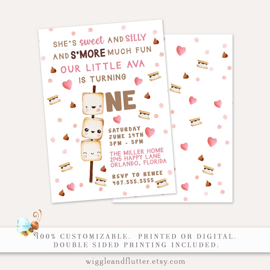 Smores Birthday, Smores Birthday Invite, Smores Birthday Party, Smores ...