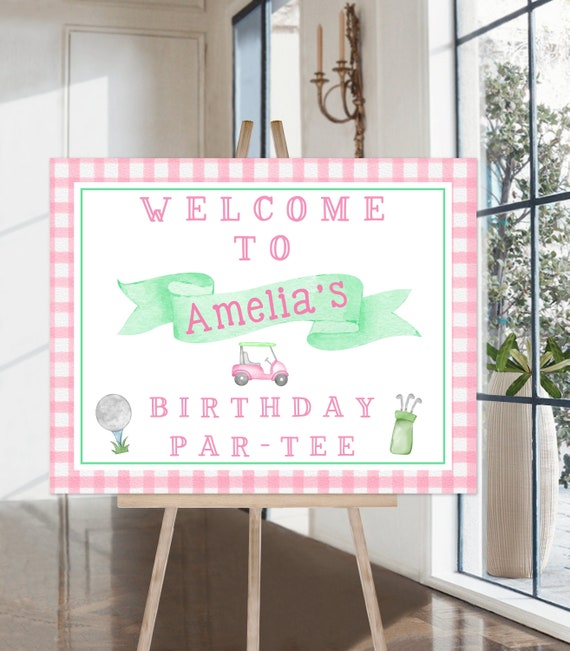Golf Welcome Sign, Golf Birthday Welcome, Golf Welcome, Birthday ...