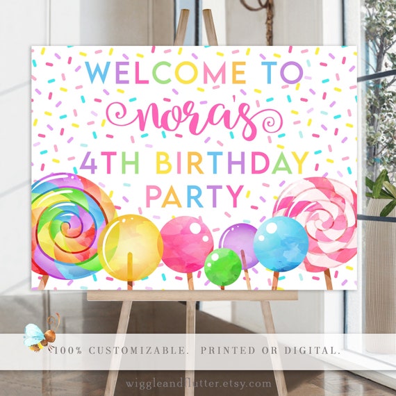 Candy Welcome Sign, Candy Birthday Welcome, Candy Welcome, Candy ...