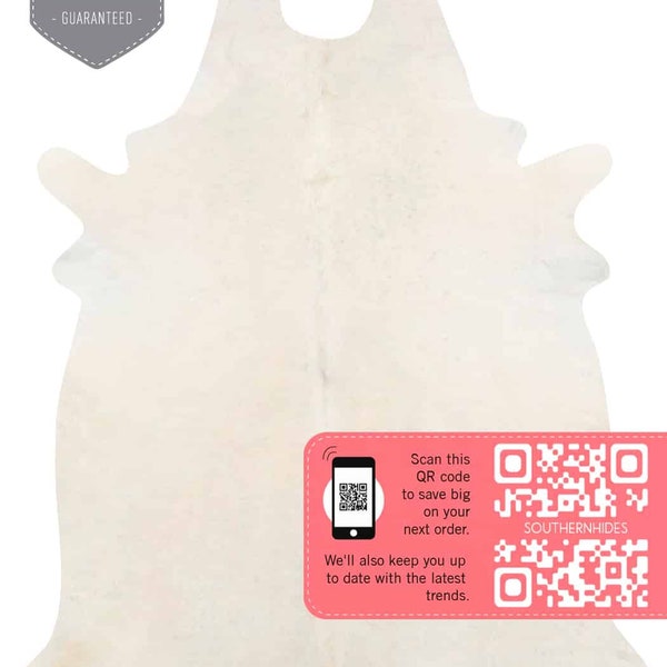 White Cowhide Rug - Etsy