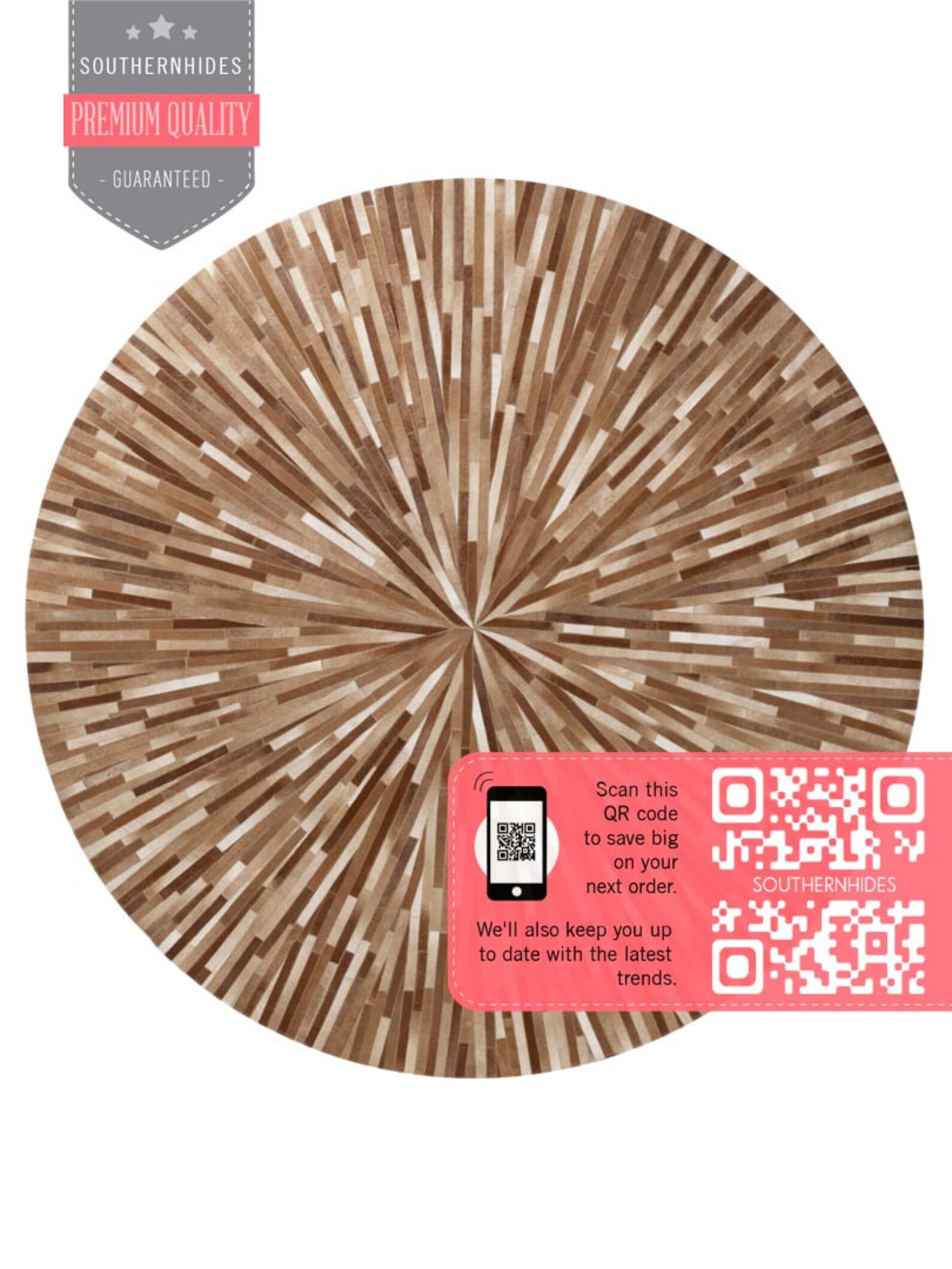 Starburst Cowhide Rug • Round Cowhide Rugs - Etsy