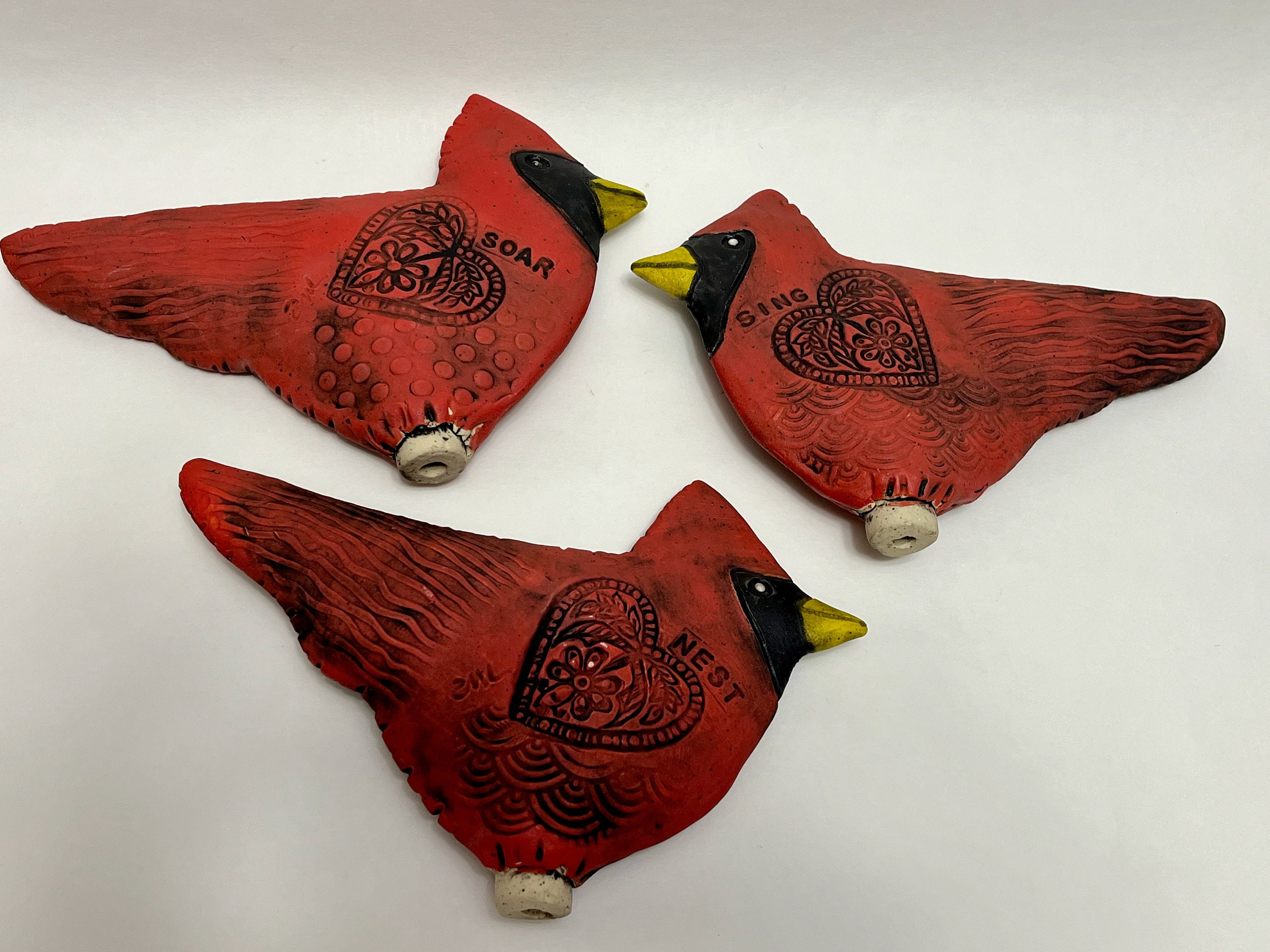 Ceramic Cardinal Garden Stake - Etsy