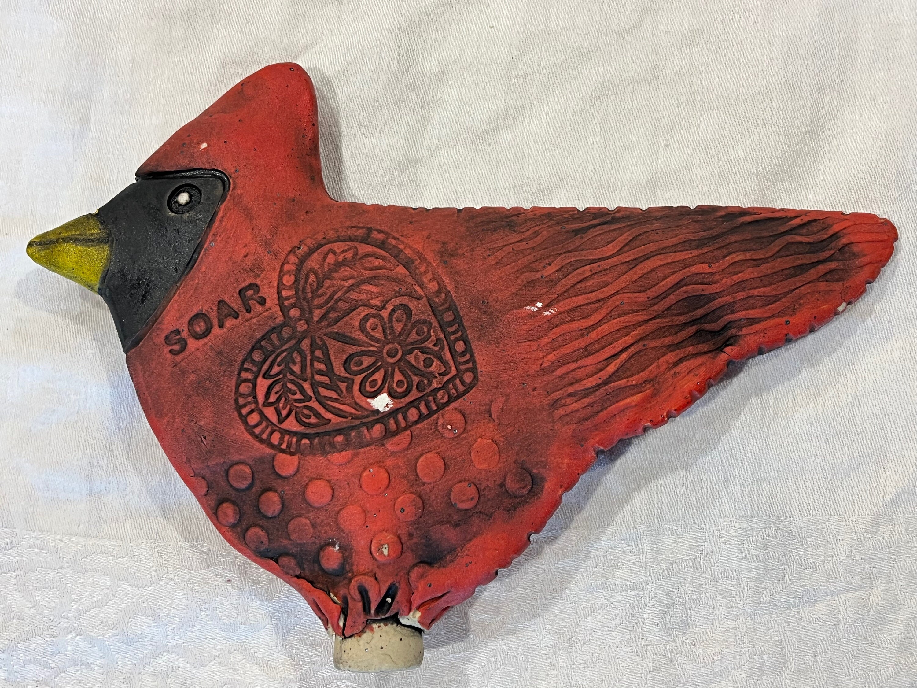 Ceramic Cardinal Garden Stake - Etsy