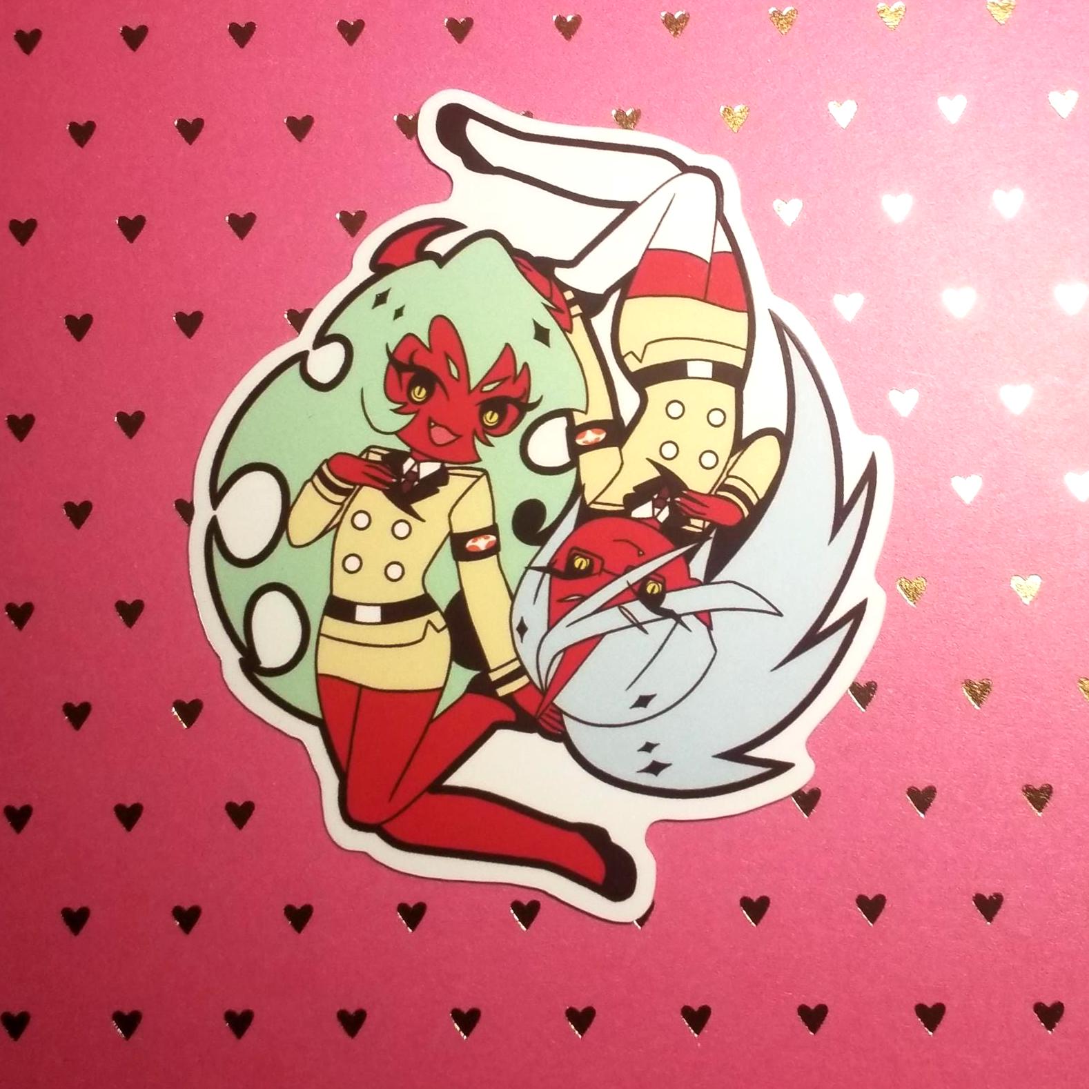 Panty & Stocking Vinyl Sticker for Laptop Skateboard Console Water ...