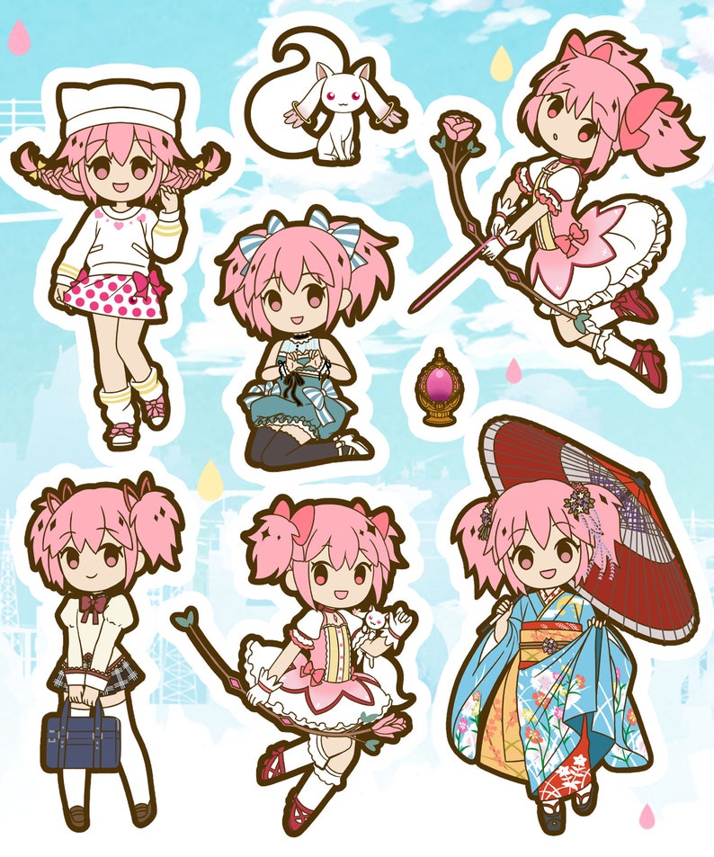 Madoka Magica & Magia Record Vinyl Sticker Sheets for Laptop - Etsy