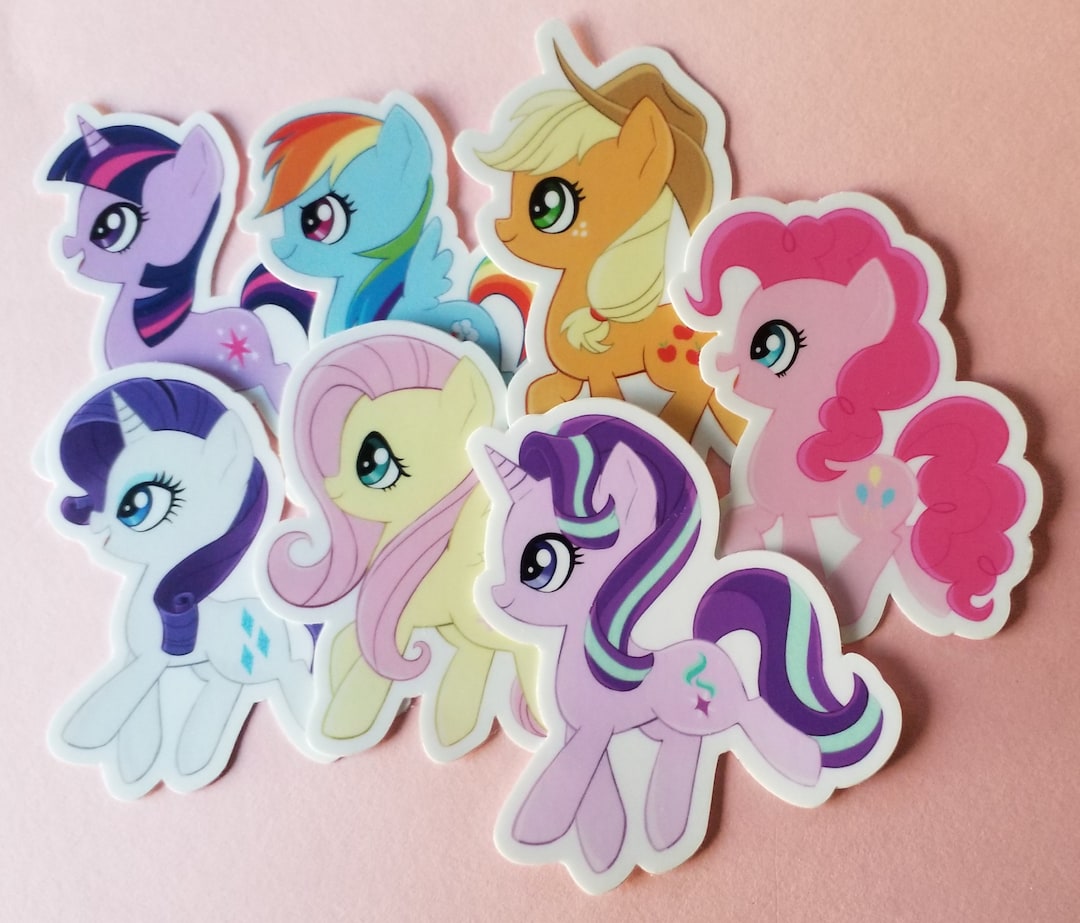 My Little Pony Friendship is Magic Vinyl Sticker Set Laptop Skateboard ...