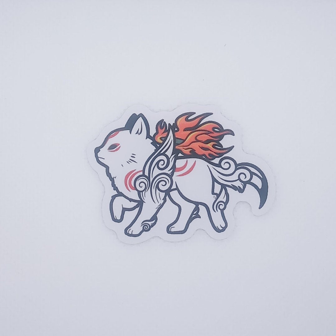 Okami Amaterasu Chibi Vinyl Sticker for Laptop Car Skateboard Console ...