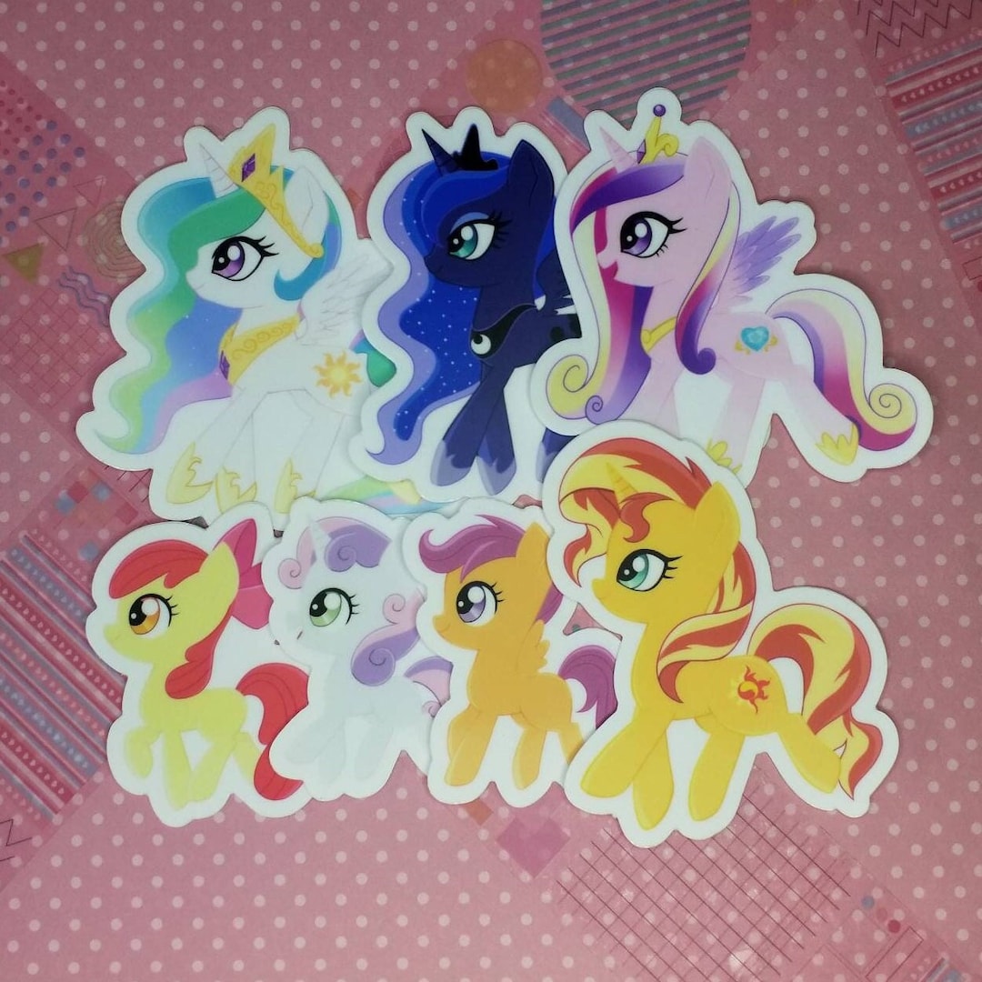 My Little Pony Friendship is Magic Vinyl Sticker Set Laptop Skateboard ...