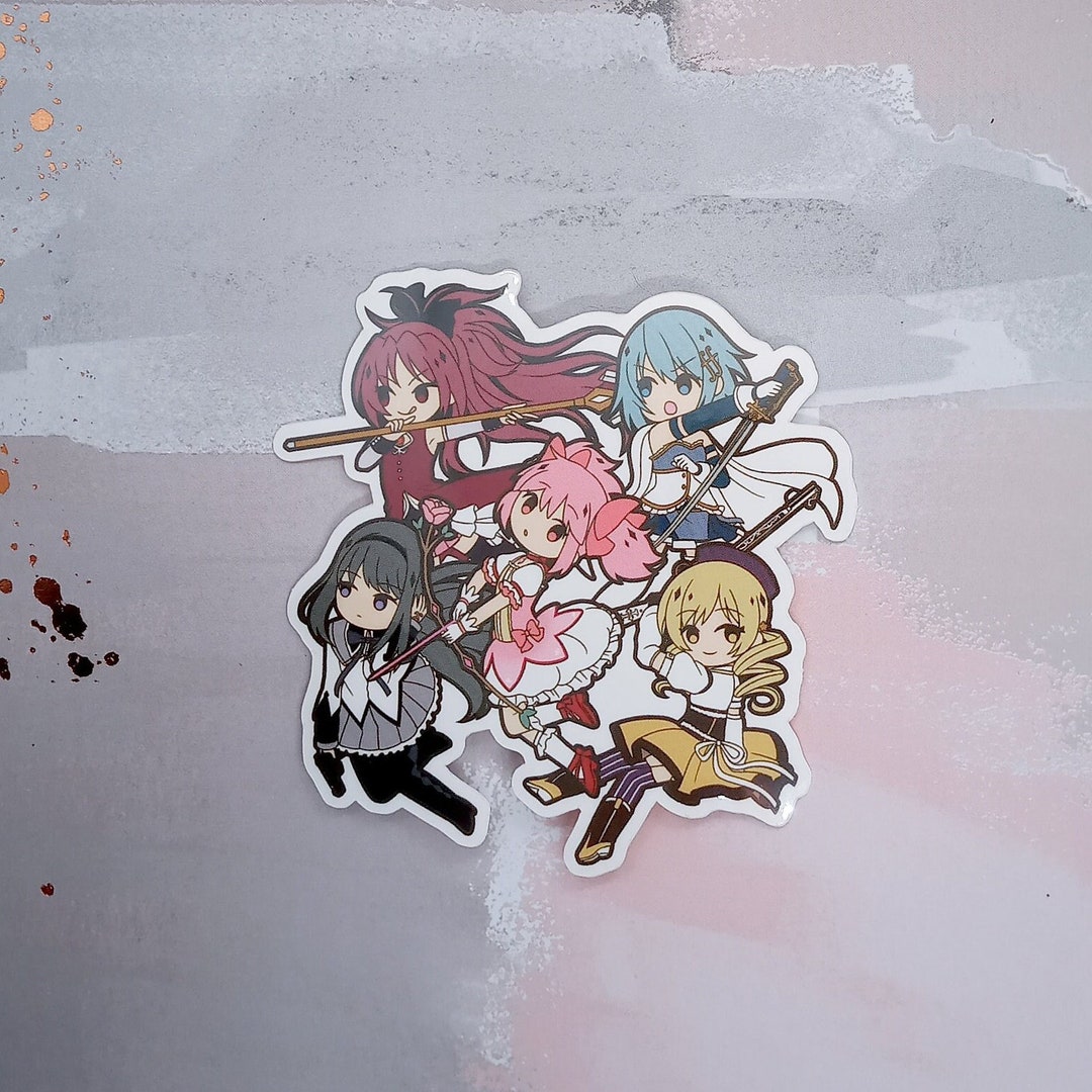 Puella Magi Madoka Magica Holy Quintet Vinyl Sticker for Laptop Car ...