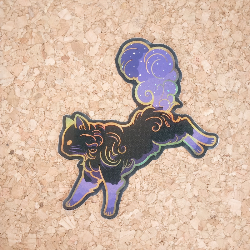 Galaxy Cat Bottle Stickers - Etsy