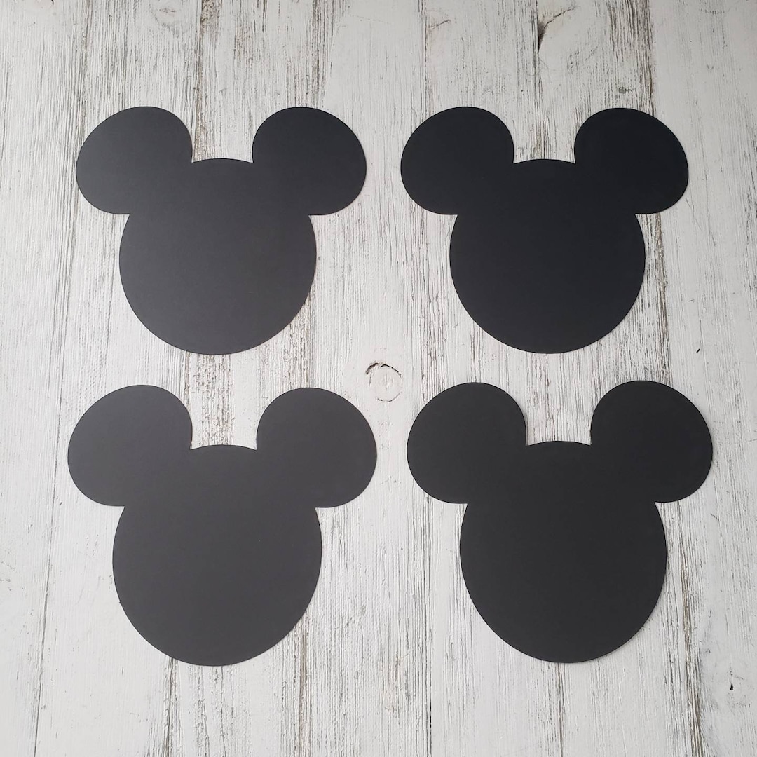 25 Pieces Cardstock Die Cut Mouse Head Shape Cut Outs Birthday Party ...