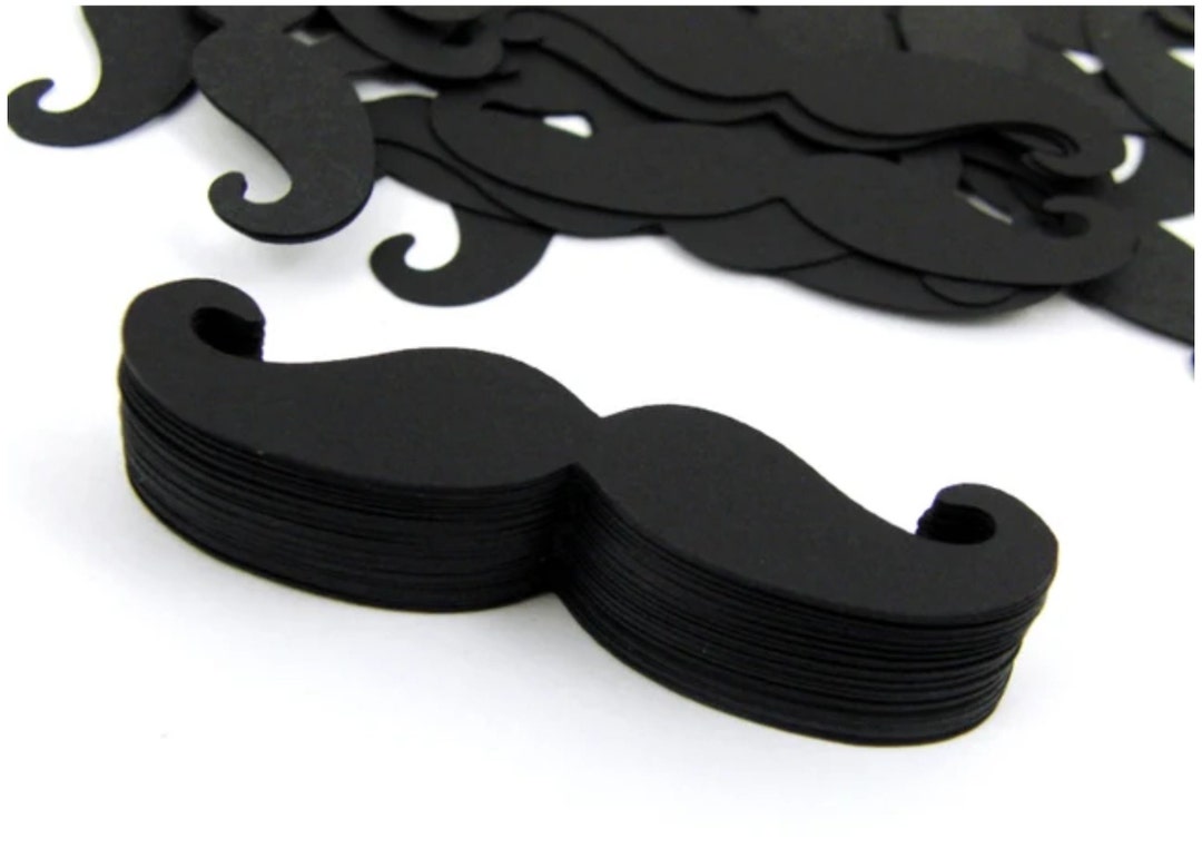 100 Pieces 3 Inch Mustache Cut Outs Die Cuts, Photo Booth Props, Gender ...