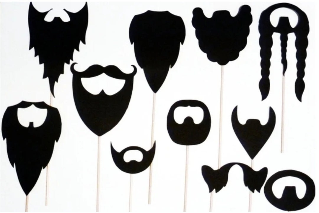 The Ultimate Party on a Stick Beards Photo Booth Props Wedding party ...