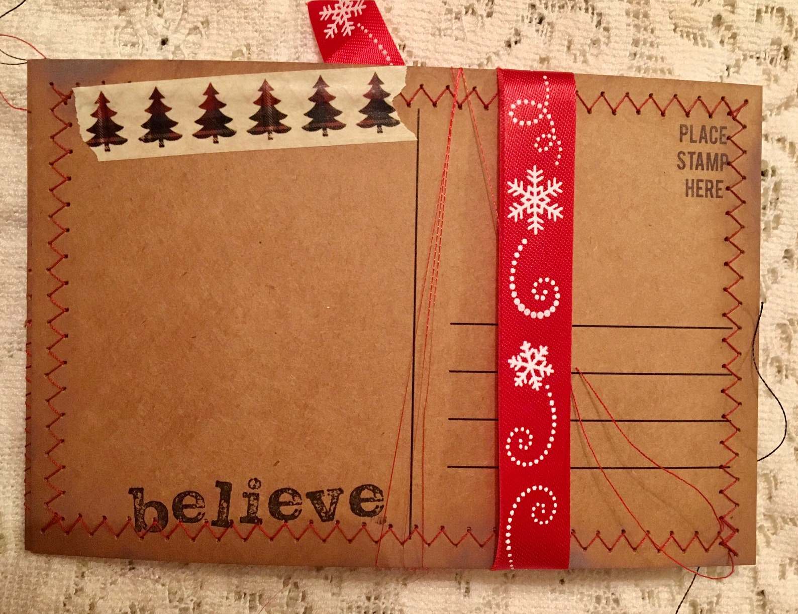 Christmas Collage Postcards Set of 2, Happy Mail - Etsy