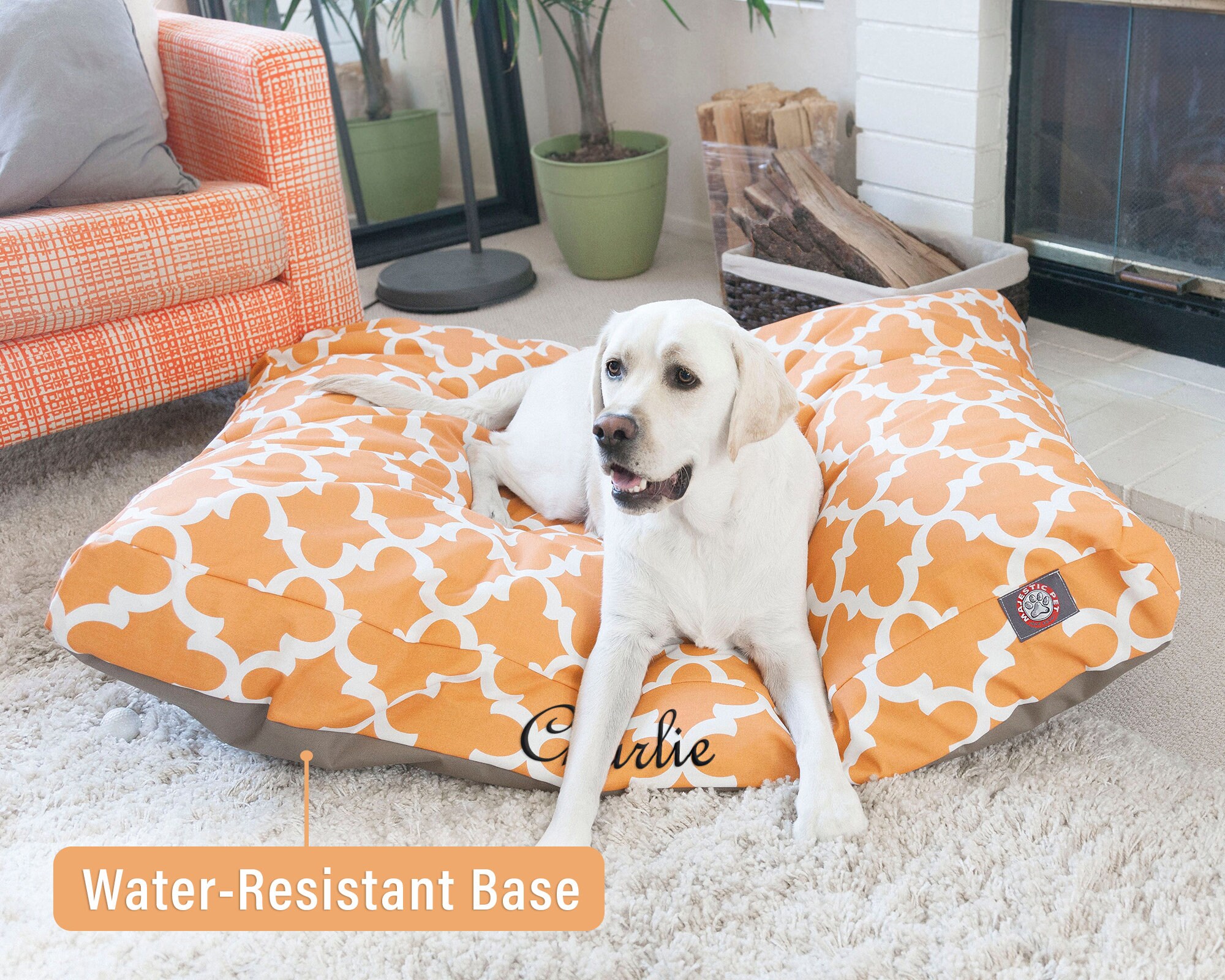 Personalized Rectangle Style Dog Bed Durable Bedding Supportive Cushion ...