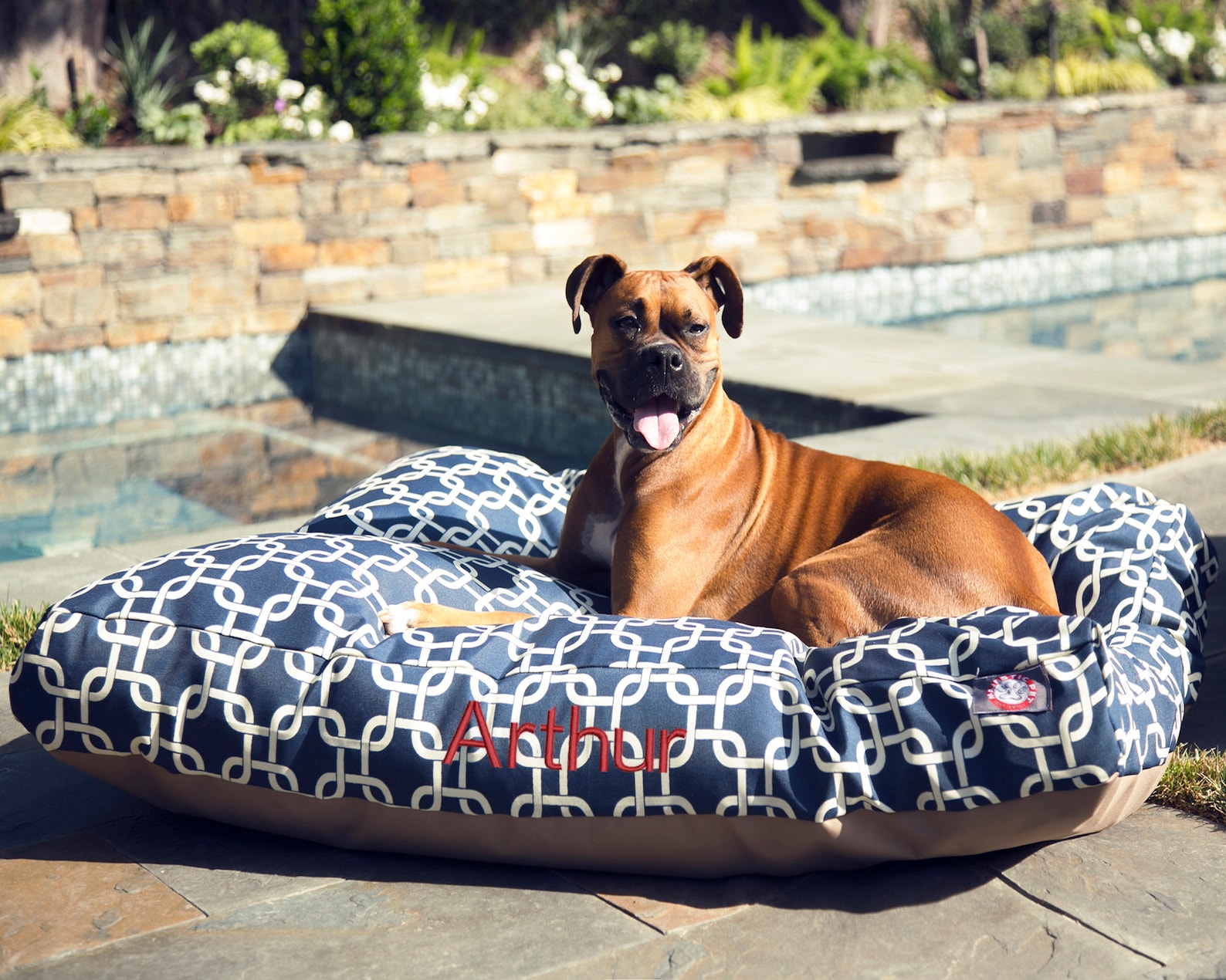 Personalized Rectangle Dog Bed Embroidery Dog Bed Large Dog - Etsy