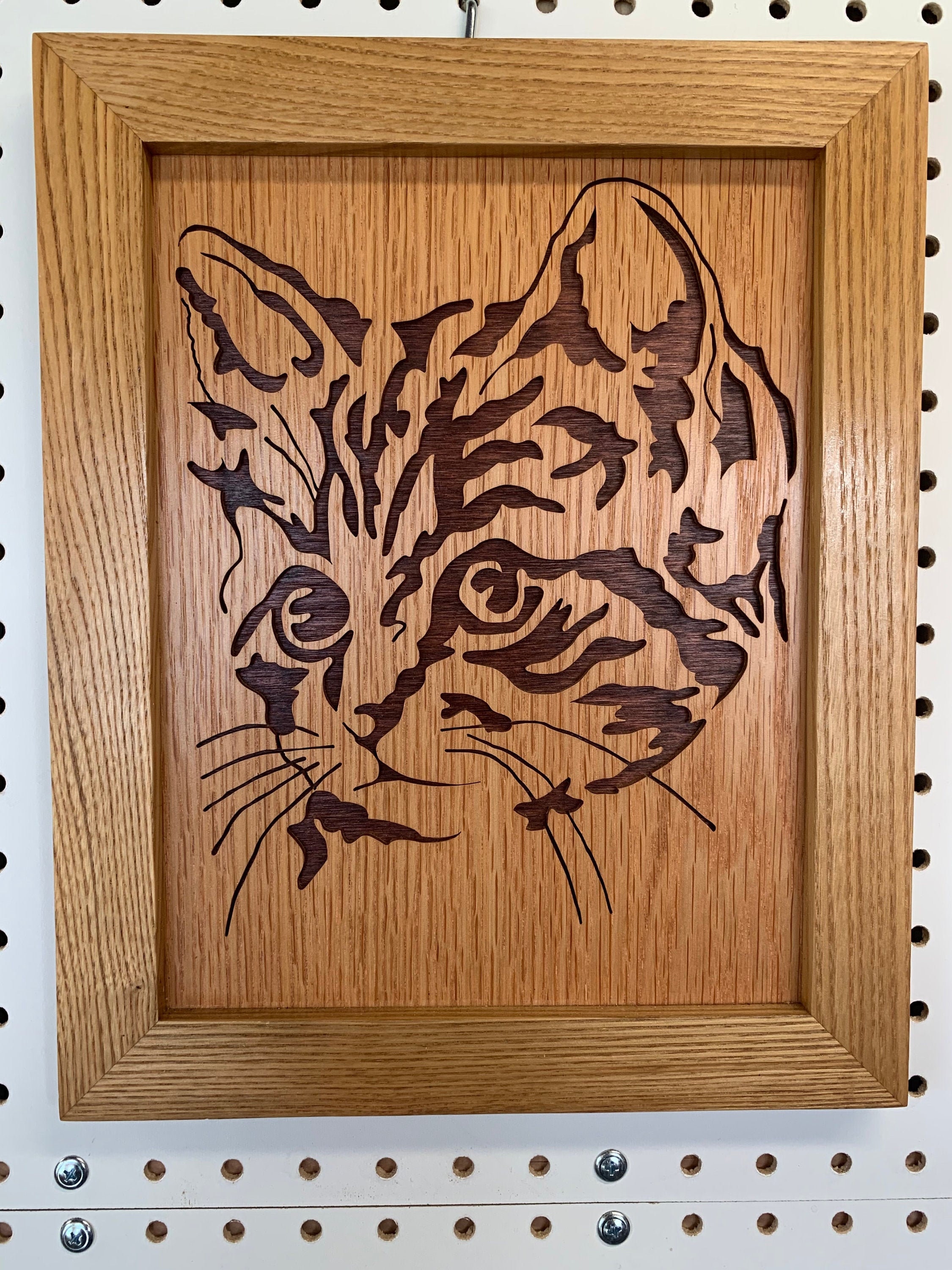Scrollsawn Kitten Portrait - Etsy