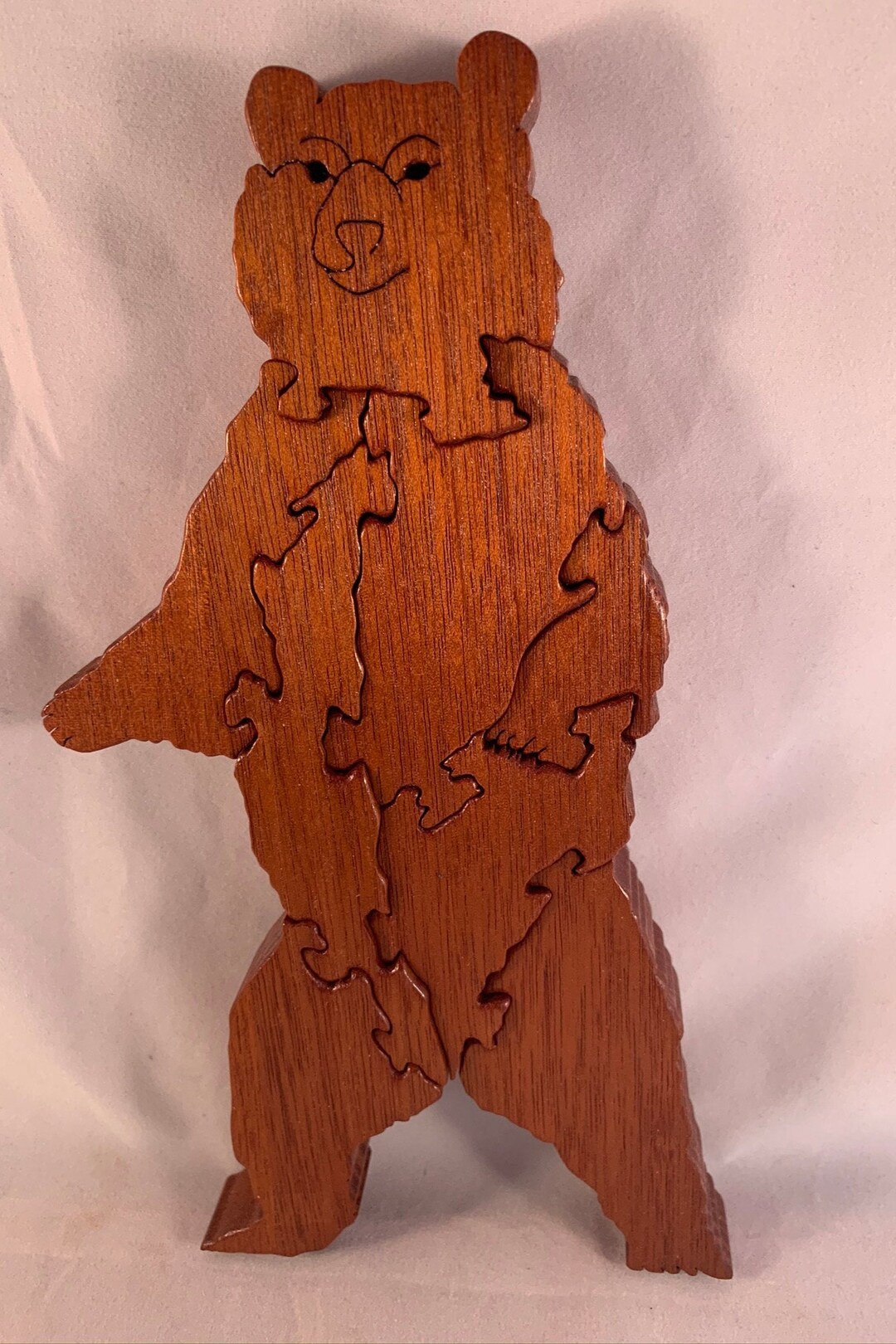 Standing Grizzly Bear Puzzle - Etsy