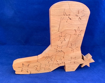 Cowboy Boot Puzzle - Etsy