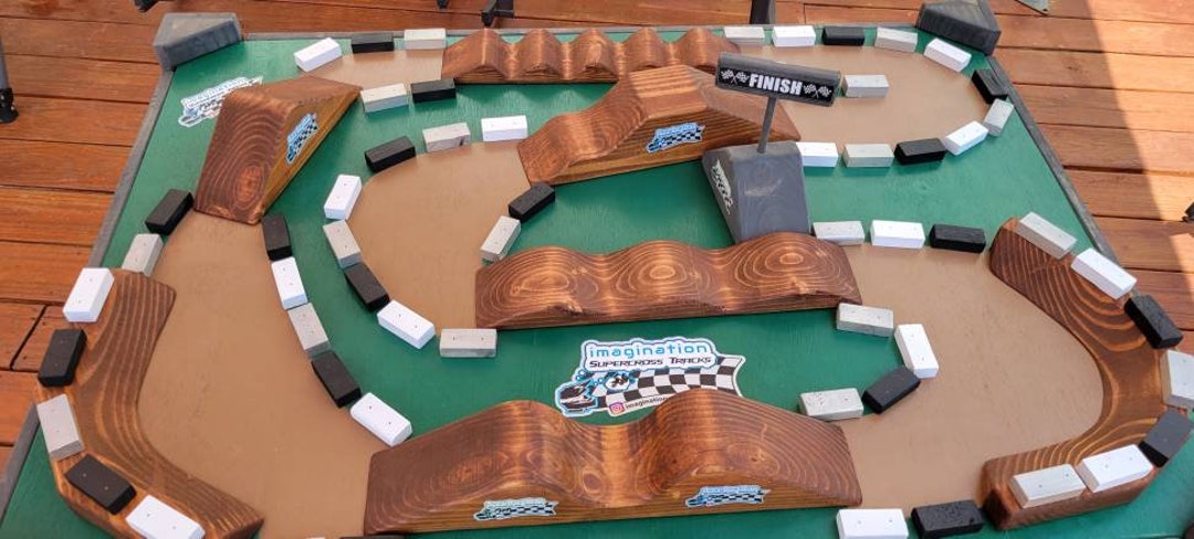 Motocross Track Table, Wooden Toys, Birthday Present, Dirt Bike Track ...