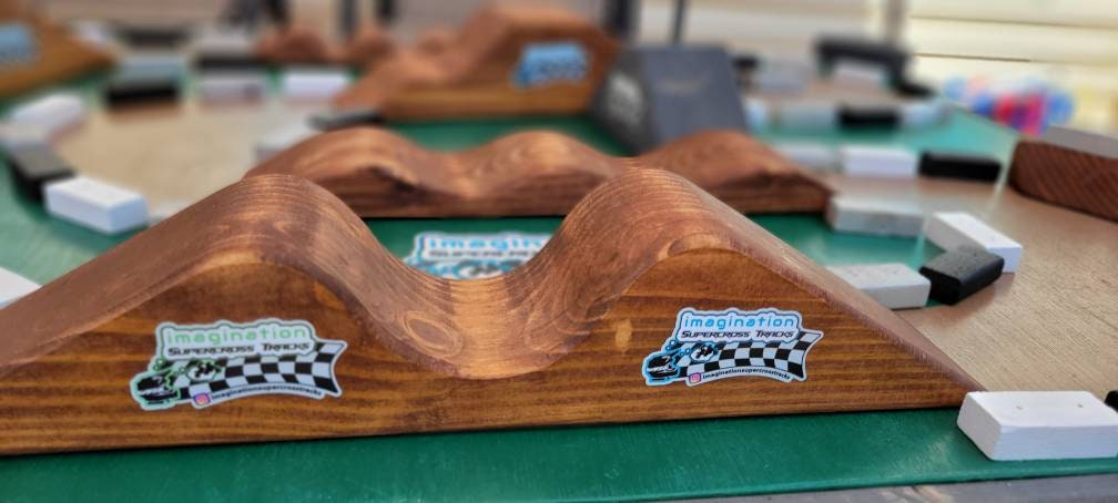 Handmade Wooden Motocross Track Table, Toy Dirt Bike Ramp - Etsy