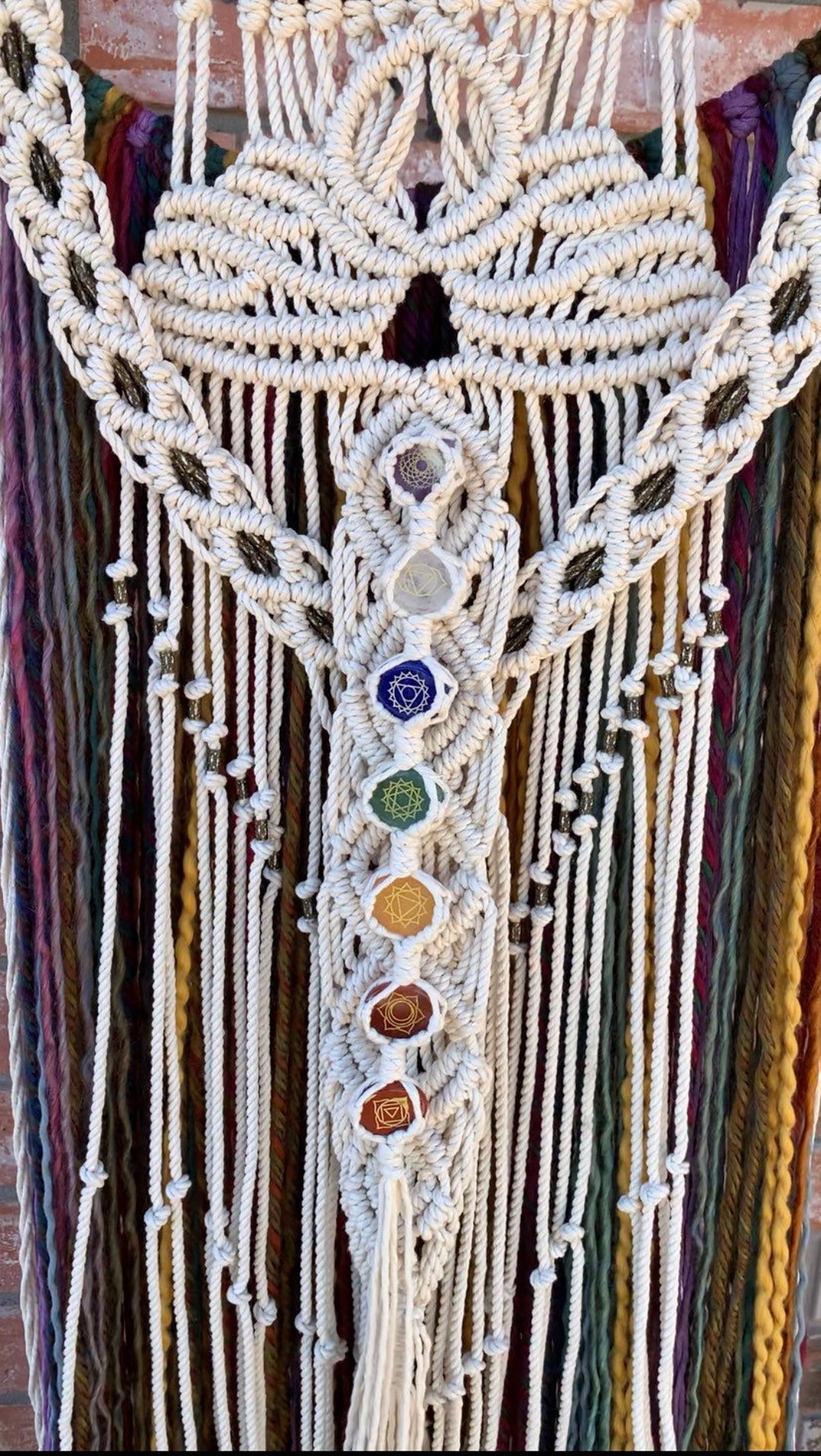 Knotandtyet Chakra Macramé Wall Hanging / Chakra Wall Hanging / Macrame ...