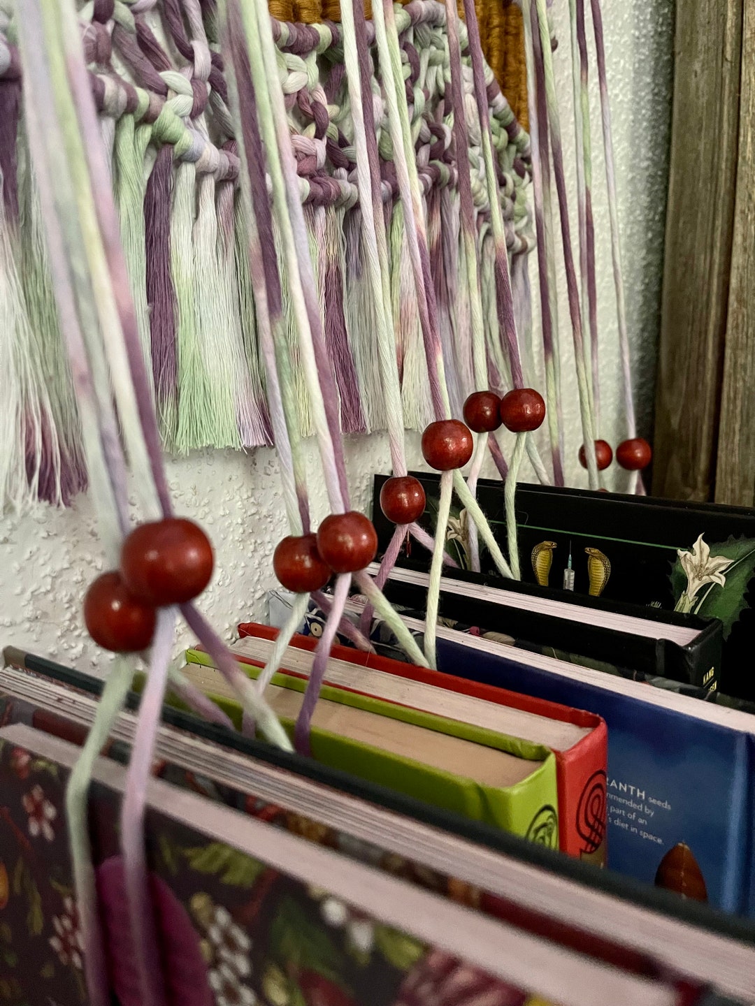 Hanging Bookshelf / Book Decor / Knotandtyet Bookshelf / Book Nook ...
