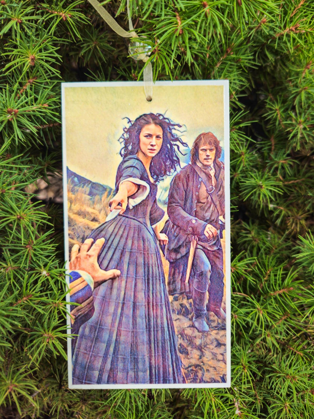 Outlander Inspired Hanging 2-sided Ornament of Jamie, Claire and ...