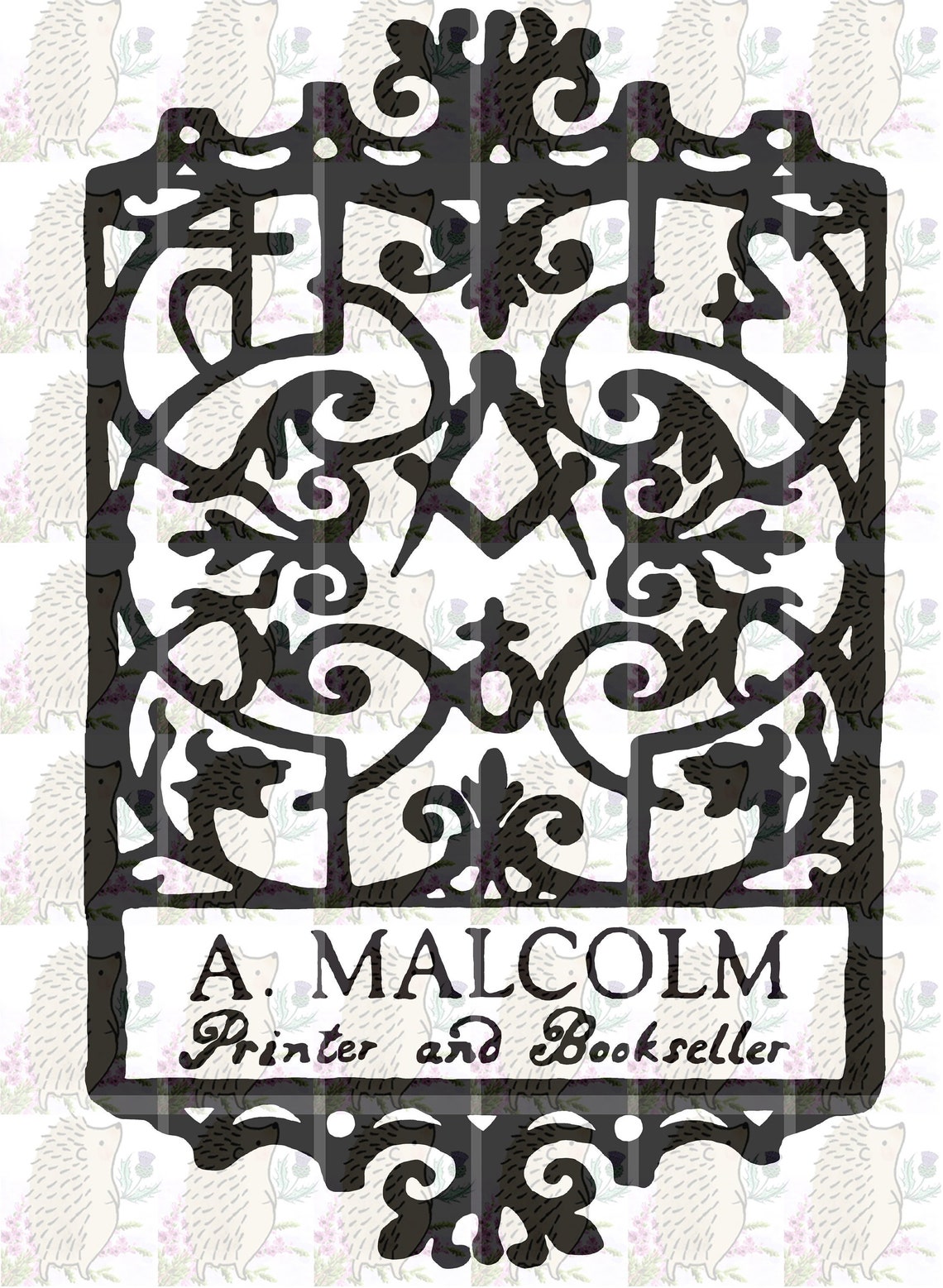 Outlander Print Shop A. Malcolm SVG Png Pdf Jpg Cricut - Etsy