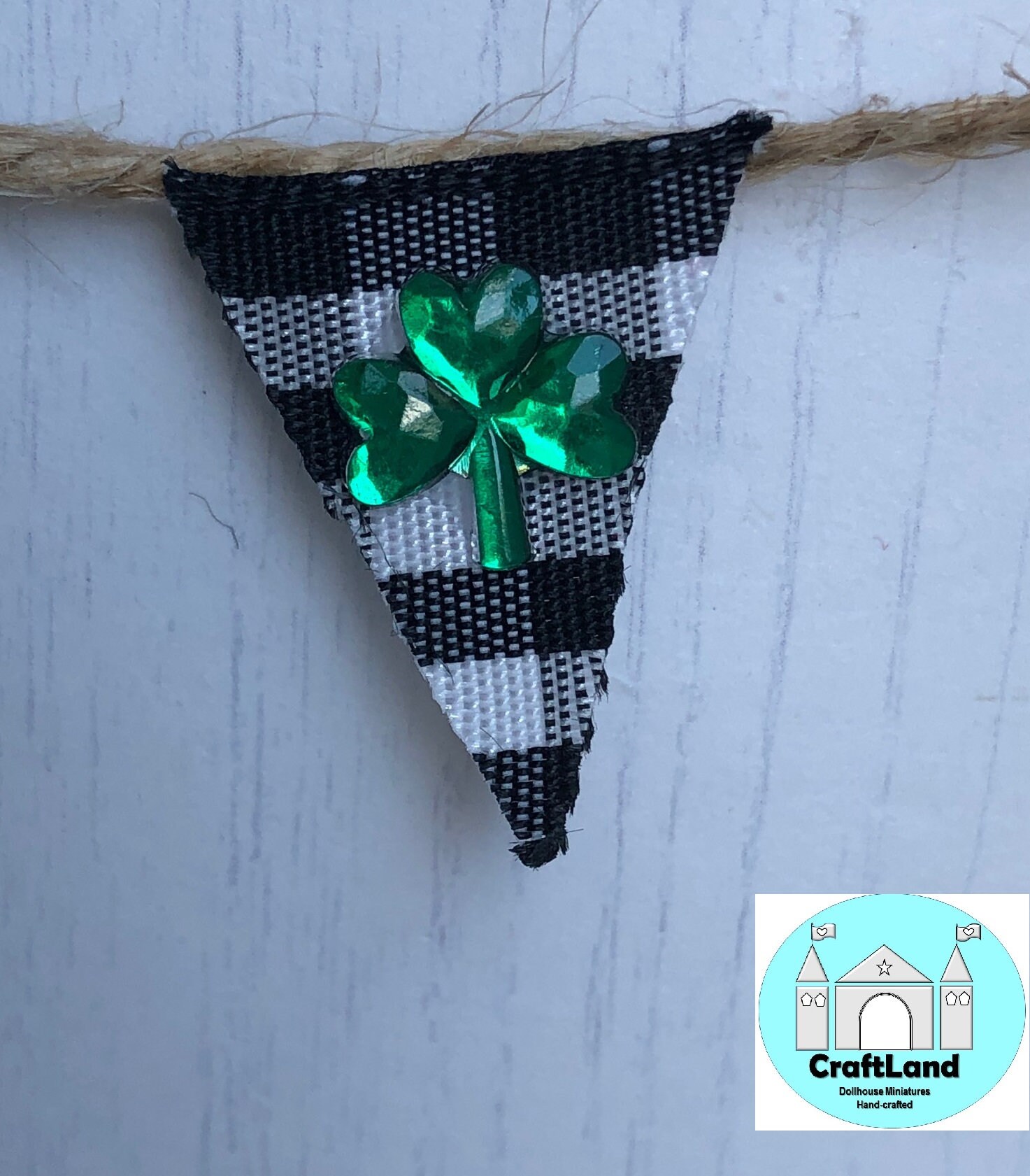 Miniature Dollhouse Shamrock Garland St. Patrick's Day - Etsy