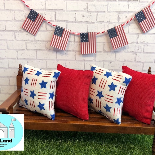 House Flag W/pole Dollhouse Miniature 1:12 Scale - Etsy