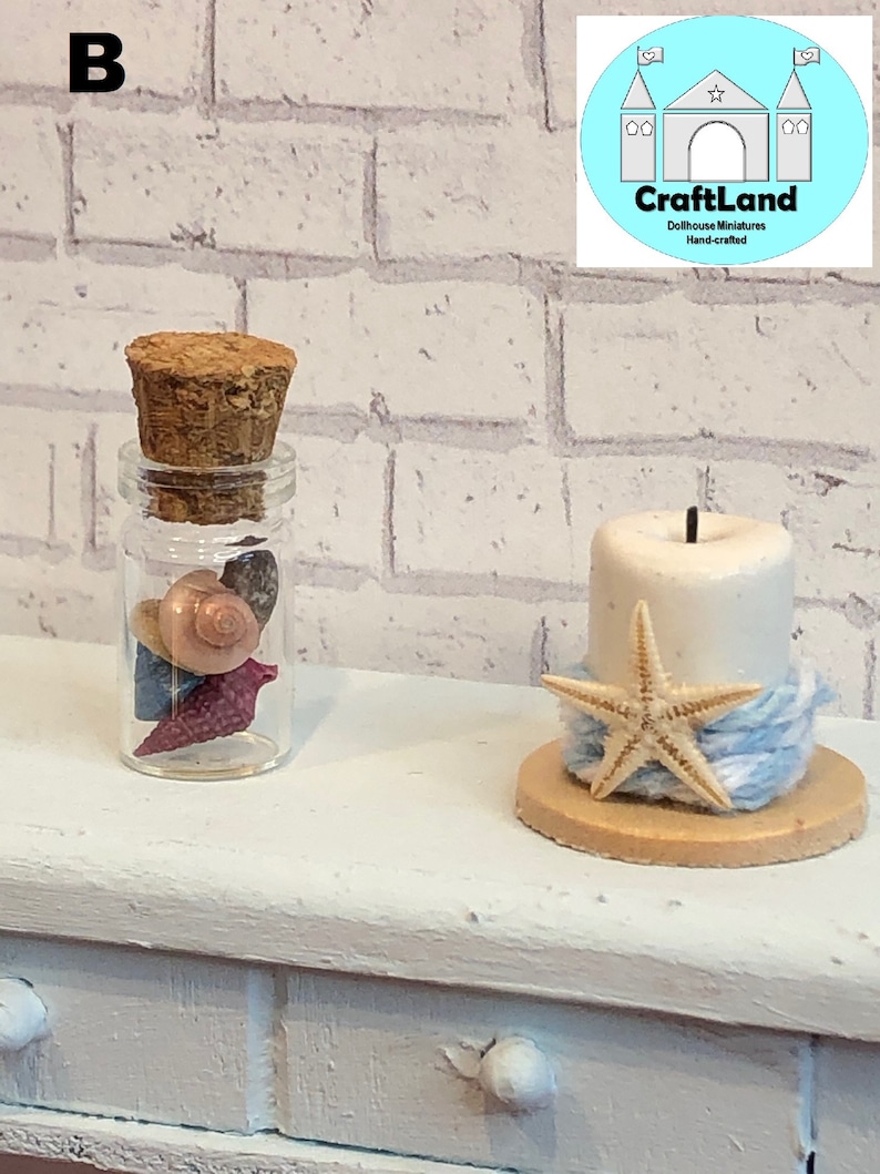 Miniature Dollhouse Candles, Beach, Scale 1:12 - Etsy