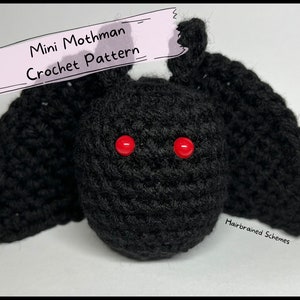 Mini Mothman Crochet Pattern Instant Download | Amigurumi Crochet ...