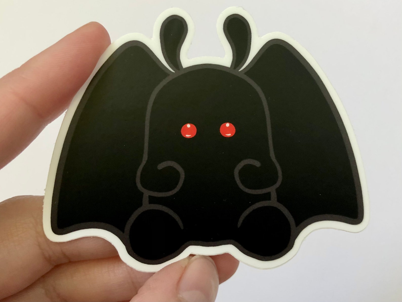Mothman Die Cut Sticker Cute Mothman Vinyl Sticker Mothman - Etsy