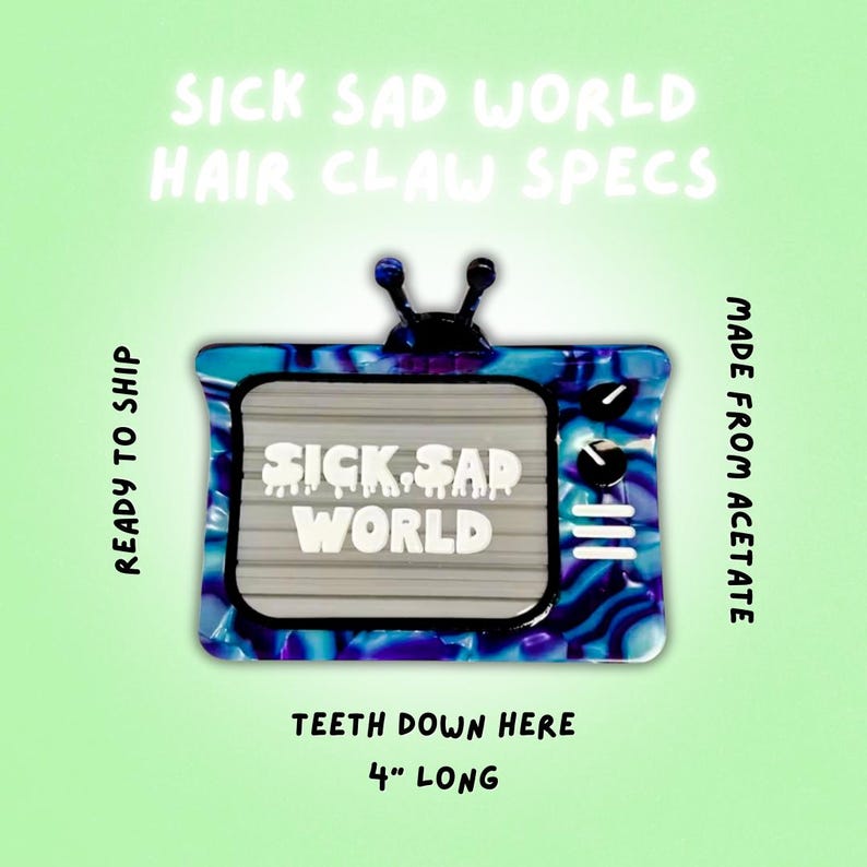 Sick Sad World Hair Claw, Daria Fan Art Inspired Hair Claw, Shop ...