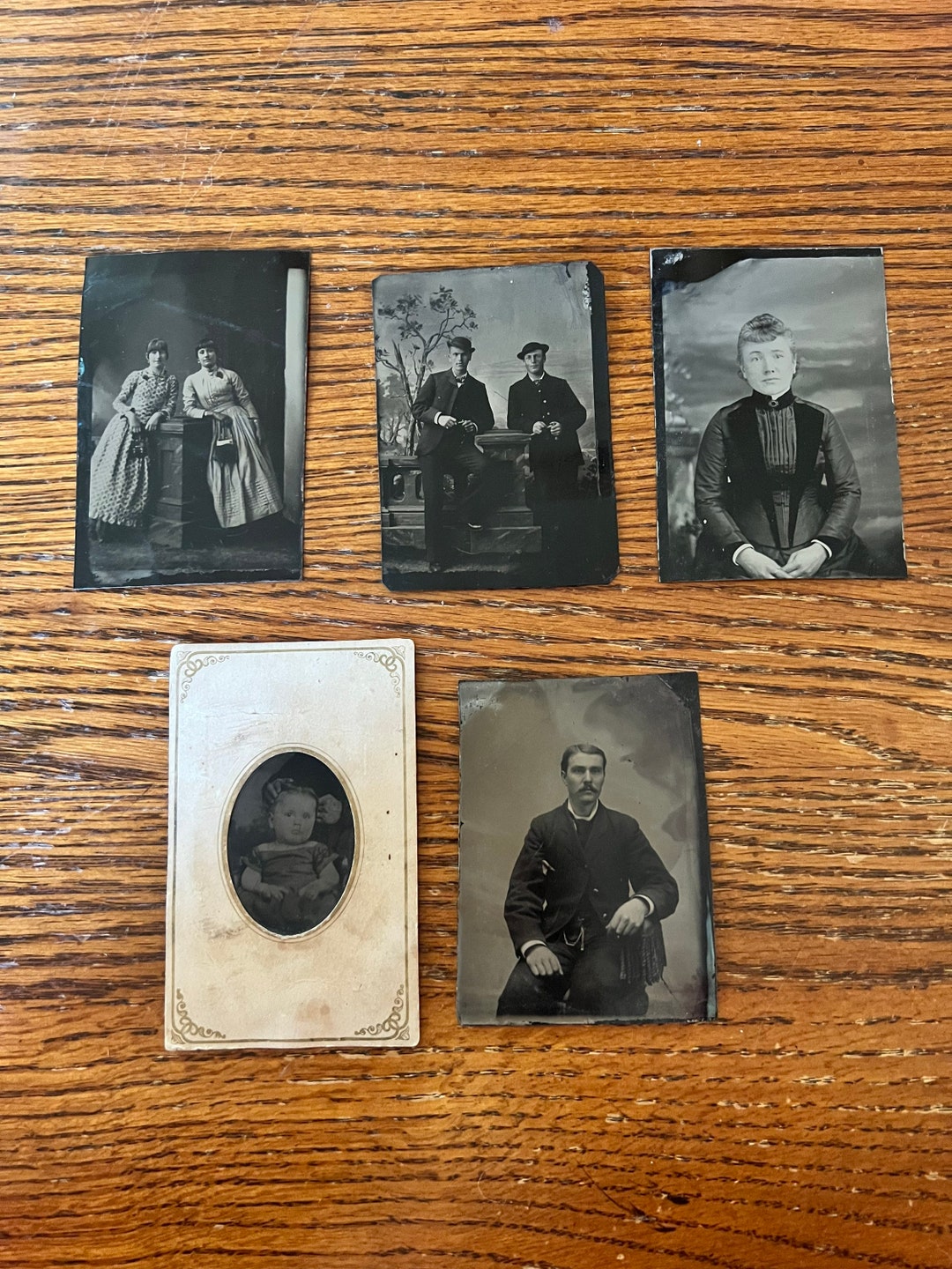 Instant Family Victorian Era Tin Types Group of 5 Photos. - Etsy
