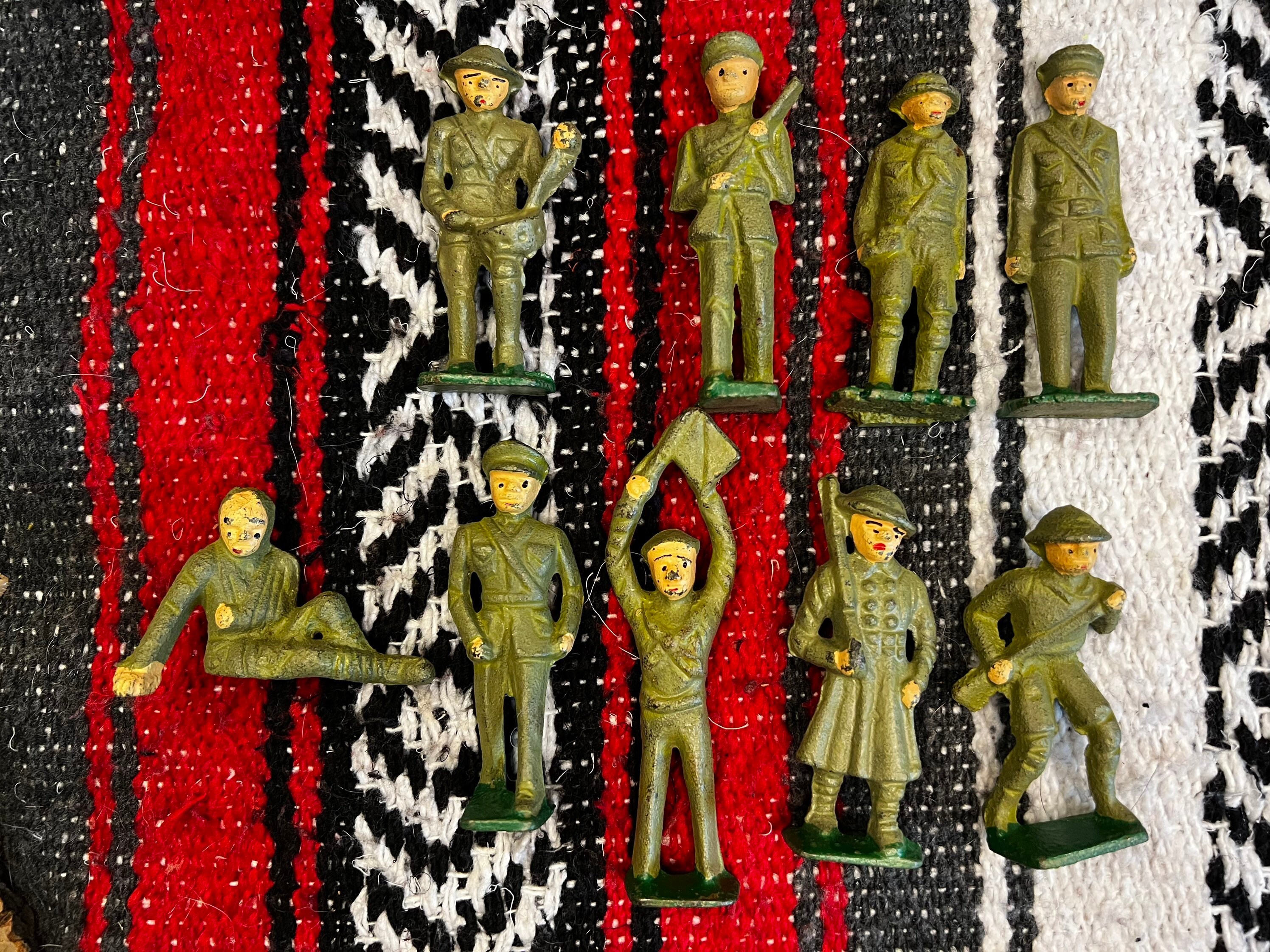 A Group of 9 Metal Soldiers From the 1940s. - Etsy