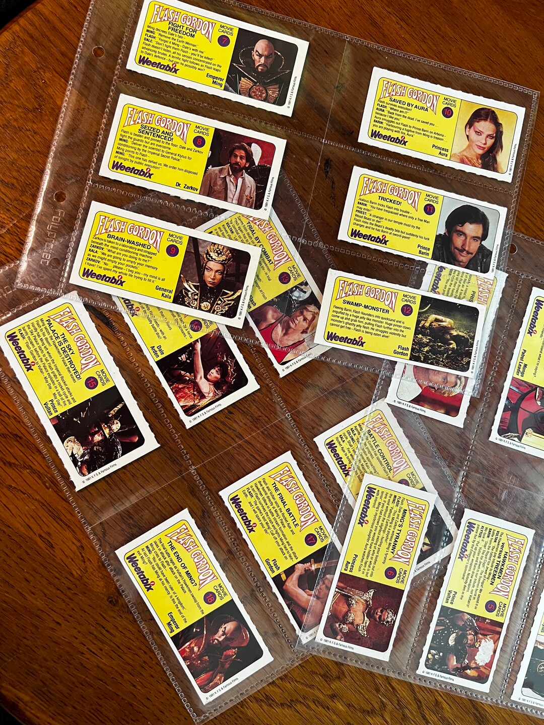 Vintage Flash Gordon Complete 18 Card Set of Weetabix Cereal Cards From ...