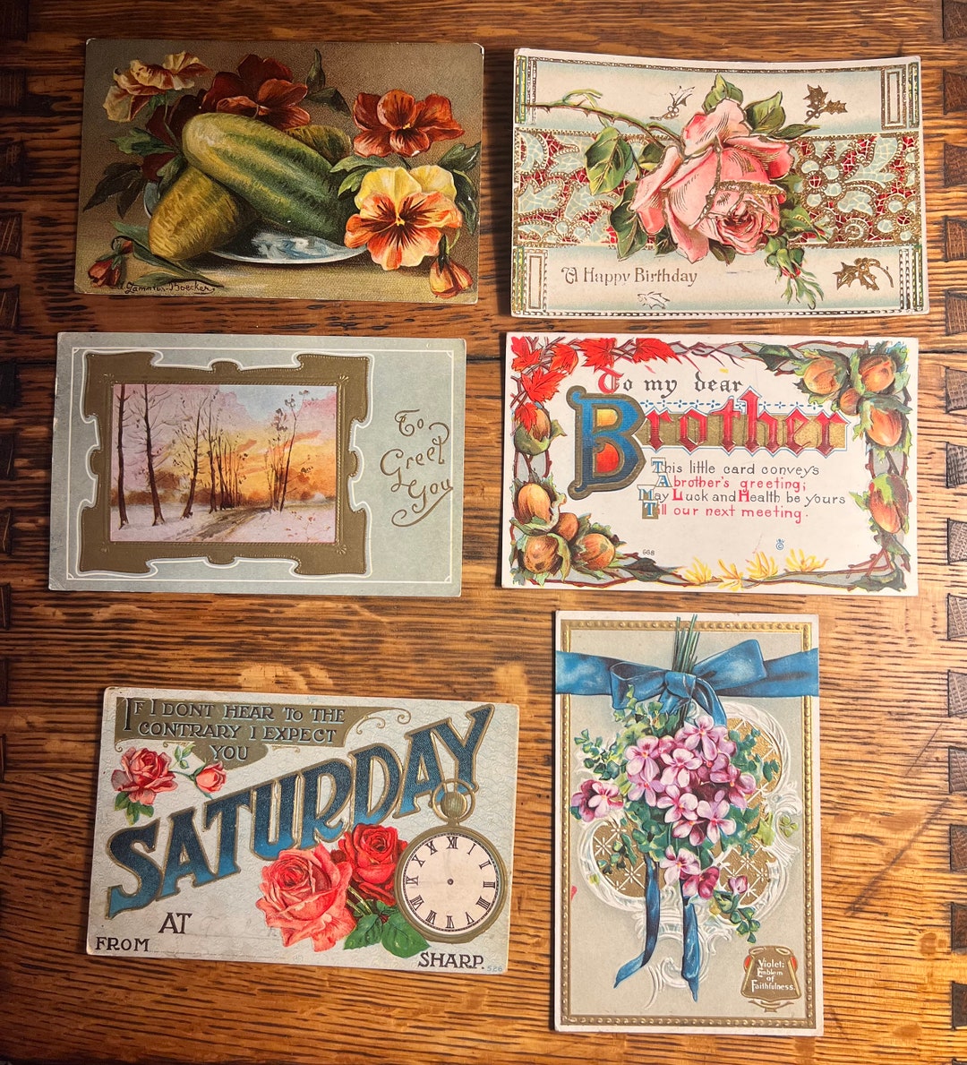 Antique Holiday Postcards Pre 1915 Lot of 6 Postcards - Etsy